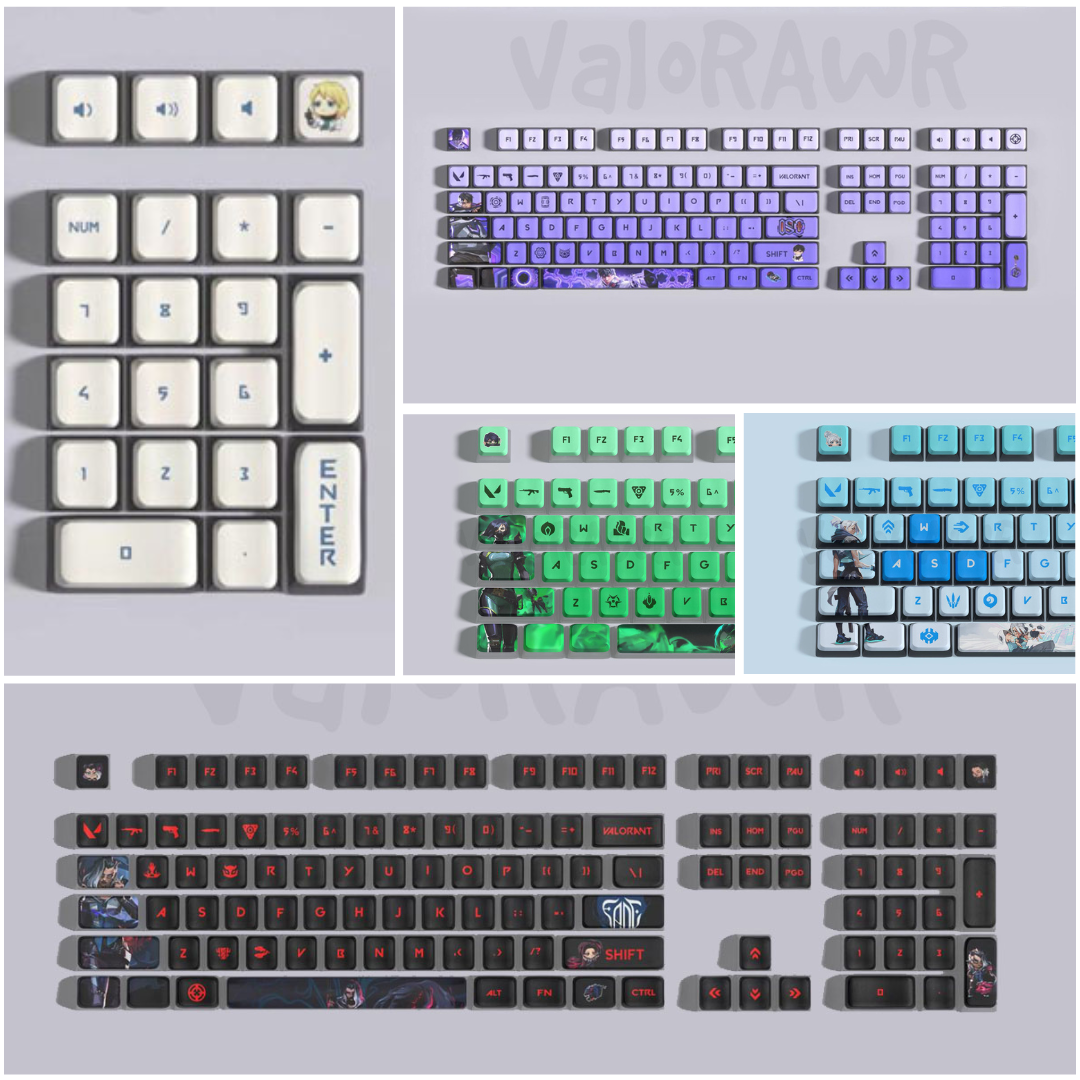 Valorant Agents Keycap Sets | Colored 118 Keys Set – ValoRAWR